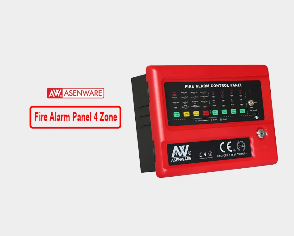 Asenware 4 Zone Fire Alarm Control Panel – Sparsec Systems Ltd